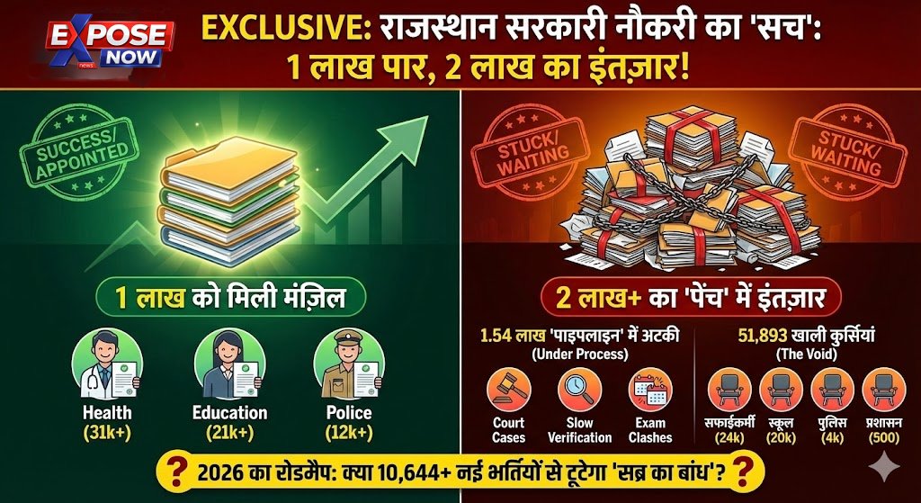 EXPOSE NOW SPECIAL: राजस्थान में 'रोजगार' का रिपोर्ट कार्ड; 1 लाख को ...