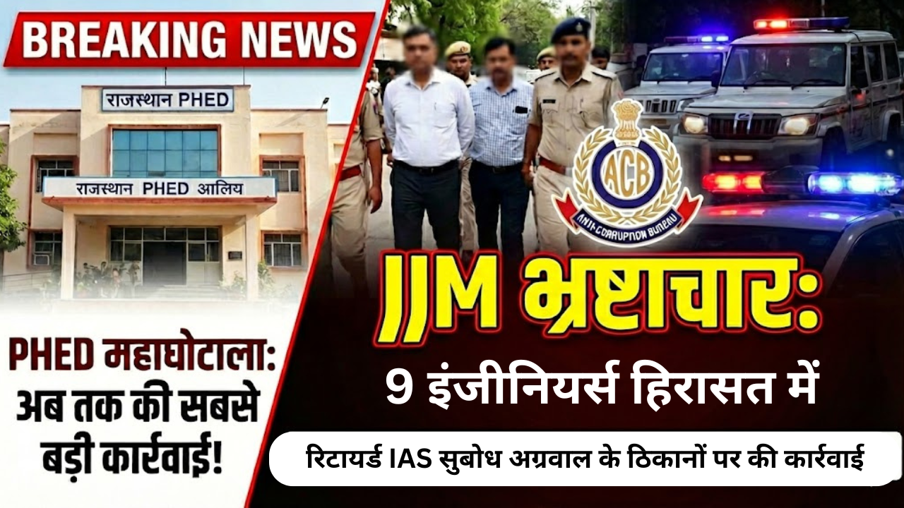 PHED में अब तक का सबसे बड़ा धमाका: JJM घोटाले में 9 इंजीनियर्स हिरासत ...